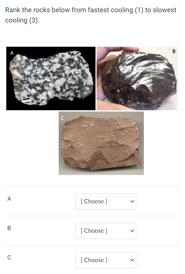 Solved Which two rocks below formed from magma/lava that has | Chegg.com