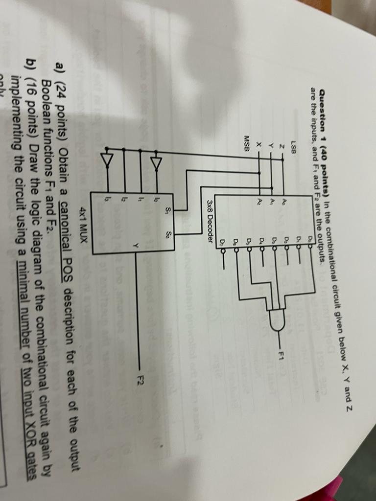 Solved Question 1 (40 points) In the combinational circuit | Chegg.com Solved Question 1 (40 points) In the combinational circuit | Chegg.com