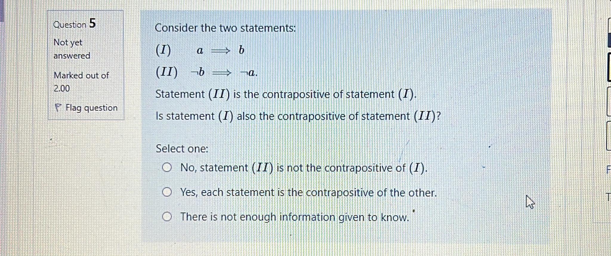 Solved Question 2 For each of the following statements, | Chegg.com