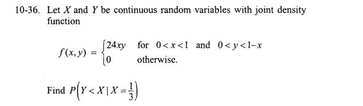 Solved 10 36 Let X And Y Be Continuous Random Variables 4687