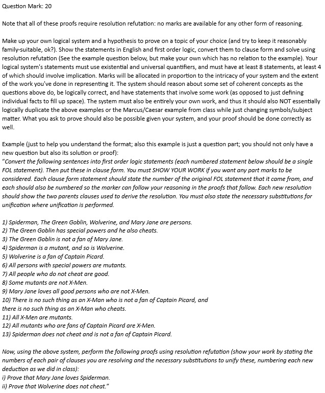 Solved Question Mark: 20Note that all of these proofs | Chegg.com