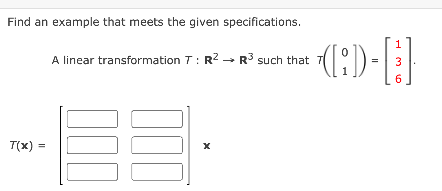 Solved Let T(x) = Ax for the given matrix A, and find T(uj) | Chegg.com