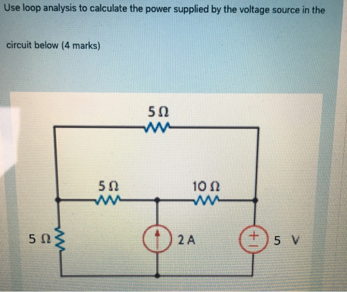 Solved Use loop analysis to calculate the power supplied by | Chegg.com