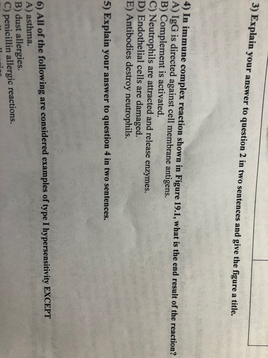 3) Explain your answer to question 2 in two sentences | Chegg.com