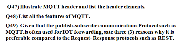 Solved Q47) Illustrate MQTT header and list the header | Chegg.com