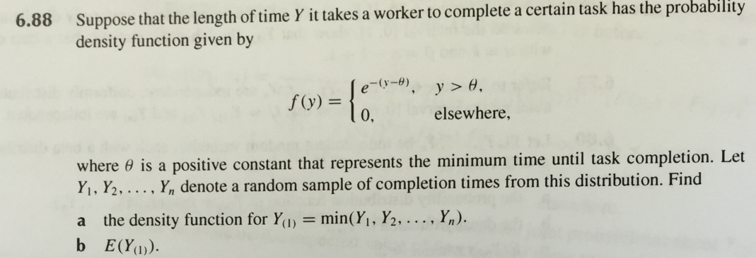 Solved 88 Suppose that the length of time Y it takes a | Chegg.com
