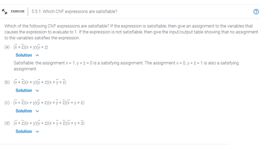Solved Which of the following CNF expressions are | Chegg.com