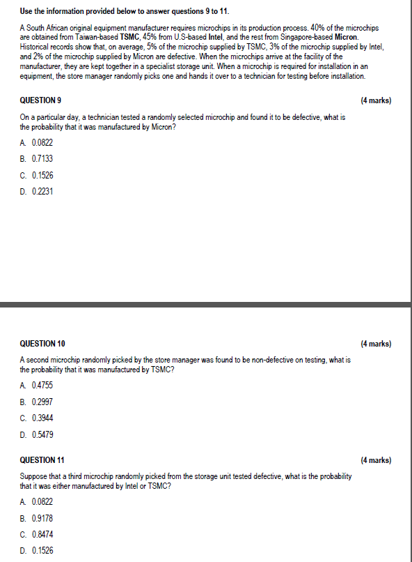 Solved Use the information provided below to answer | Chegg.com
