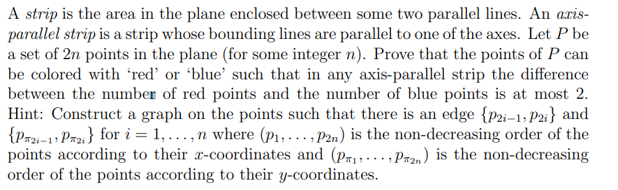 Solved A strip is the area in the plane enclosed between | Chegg.com