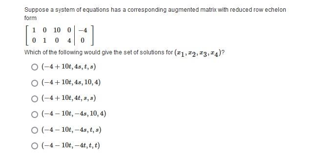 Solved Select from the following matrices those which are in | Chegg.com