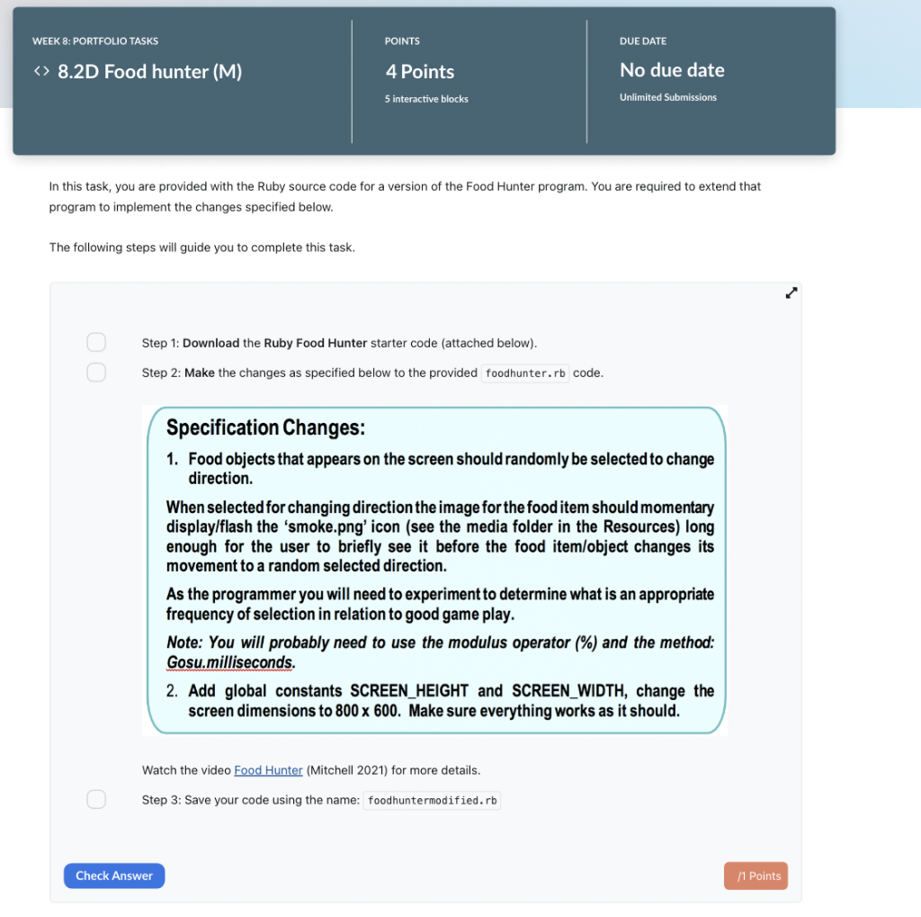 Solved In this task, you are provided with the Ruby source | Chegg.com