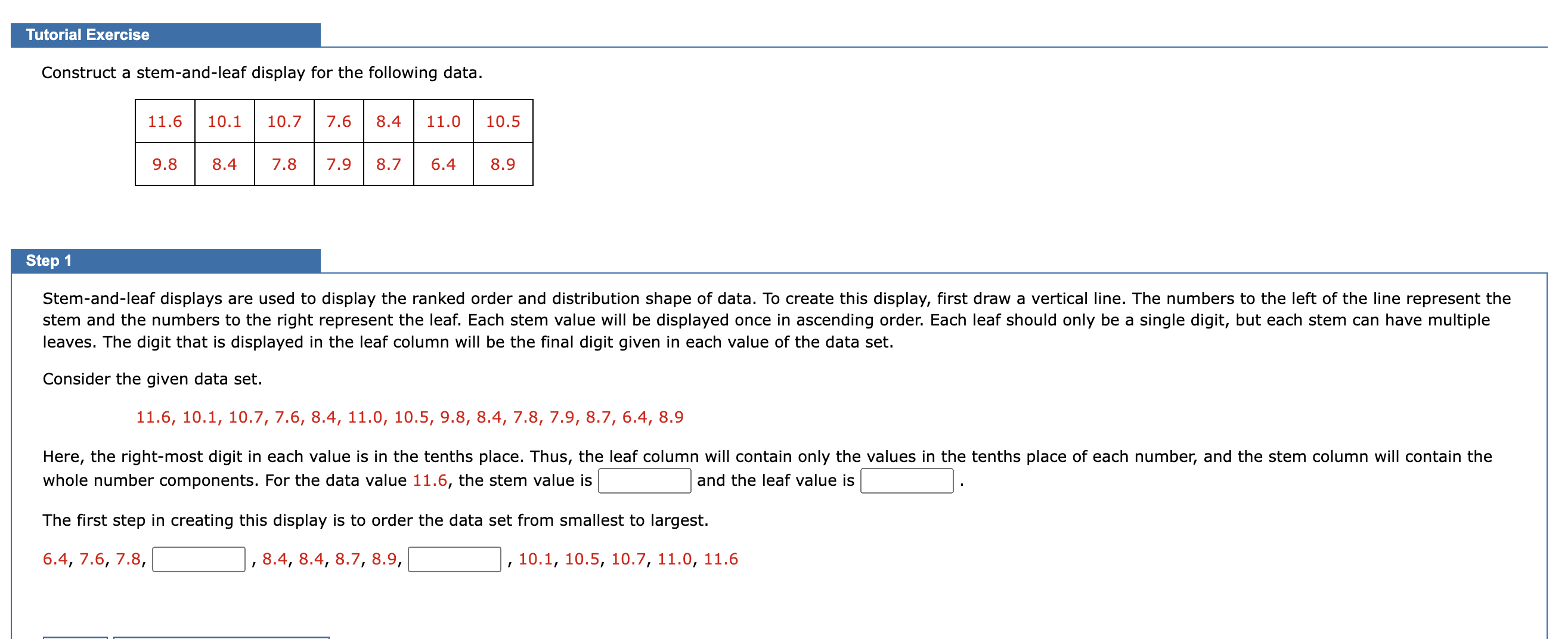 Solved Construct a stem-and-leaf display for the following | Chegg.com