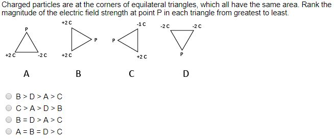 Solved Charged particles are at the corners of equilateral | Chegg.com
