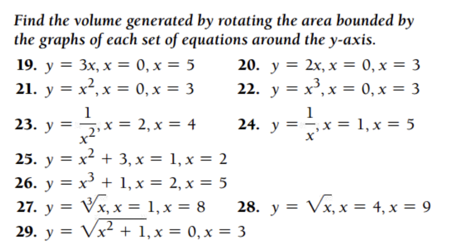 Solved Find the volume generated by rotating the area | Chegg.com