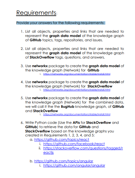 Your Task is to use GitHub and StackOverflow data to | Chegg.com