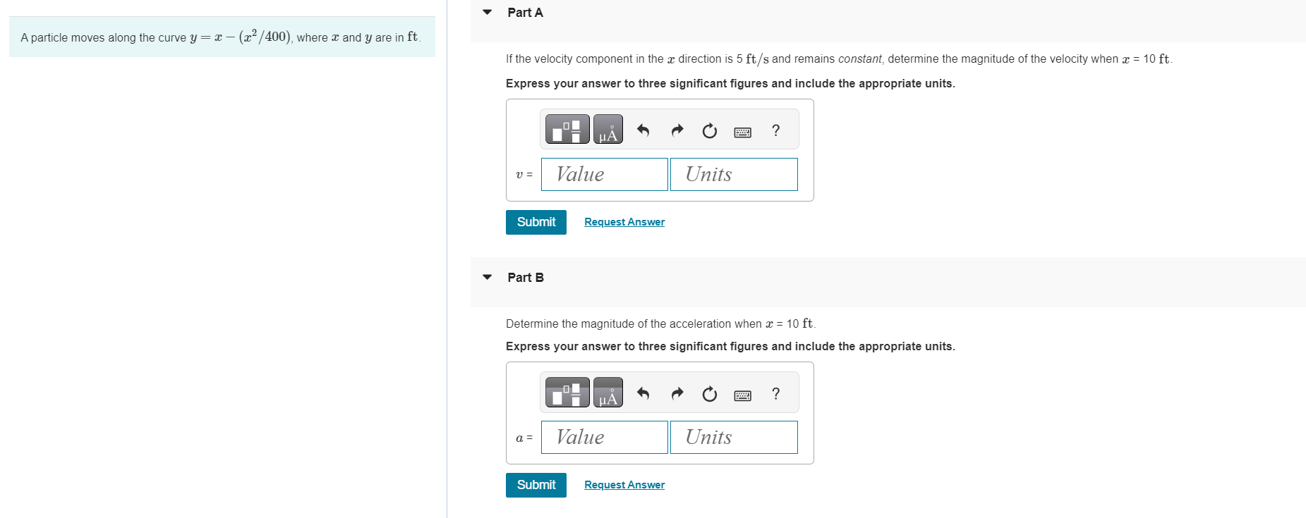 Solved A particle moves along the curve y=x-(x2400), ﻿where | Chegg.com