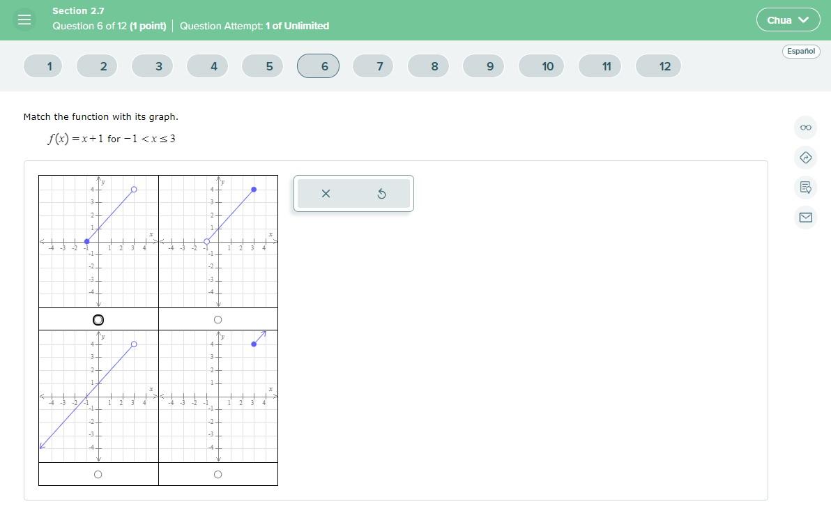 Solved Section 2.7 Question 6 of 12 (1 point) Question | Chegg.com