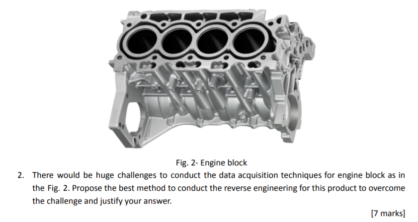 Solved Fig. 2- Engine block 2. There would be huge | Chegg.com