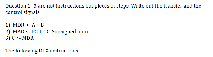 Question 1-3 are not instructions but pieces of | Chegg.com