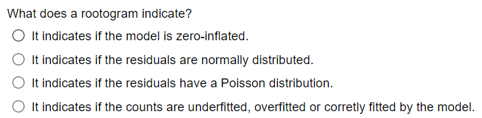 Solved What does a rootogram indicate? It indicates if the | Chegg.com