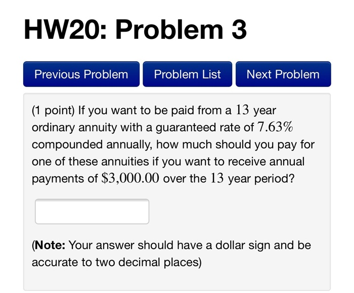 Solved HW20: Problem 3 Previous Problem Problem List Next | Chegg.com