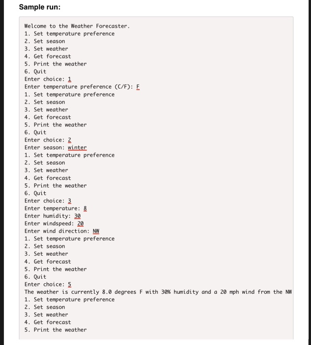 Solved The Temperature Class This class represents a | Chegg.com