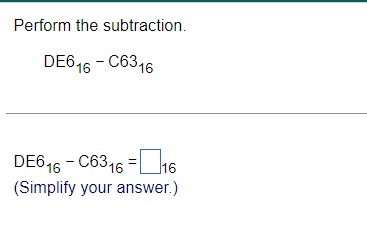 Solved Perform the subtraction | Chegg.com