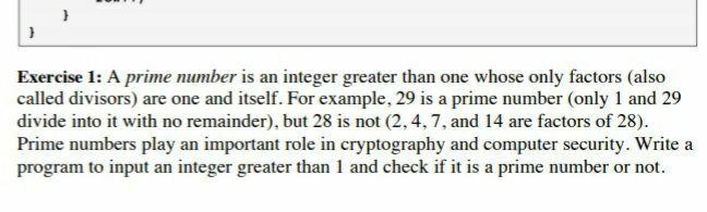 Solved Exercise 1 A Prime Number Is An Integer Greater 