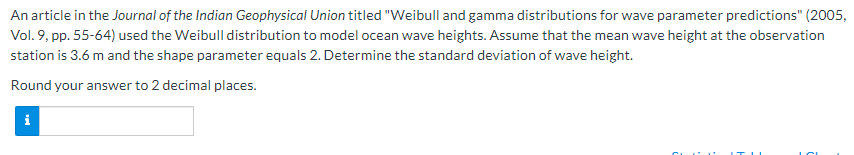 Solved An article in the Journal of the Indian Geophysical | Chegg.com