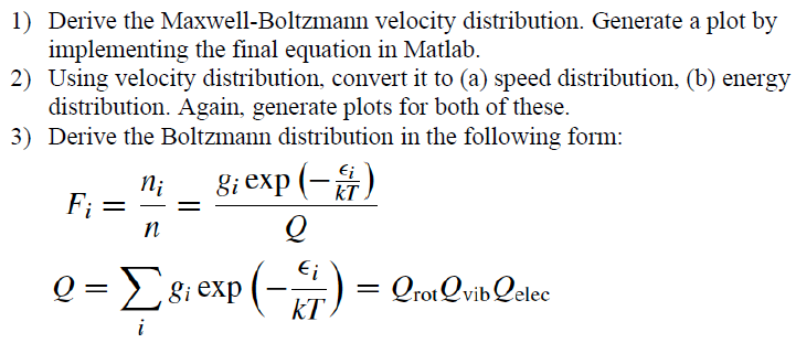Solved 1) Derive the Maxwell-Boltzmann velocity | Chegg.com