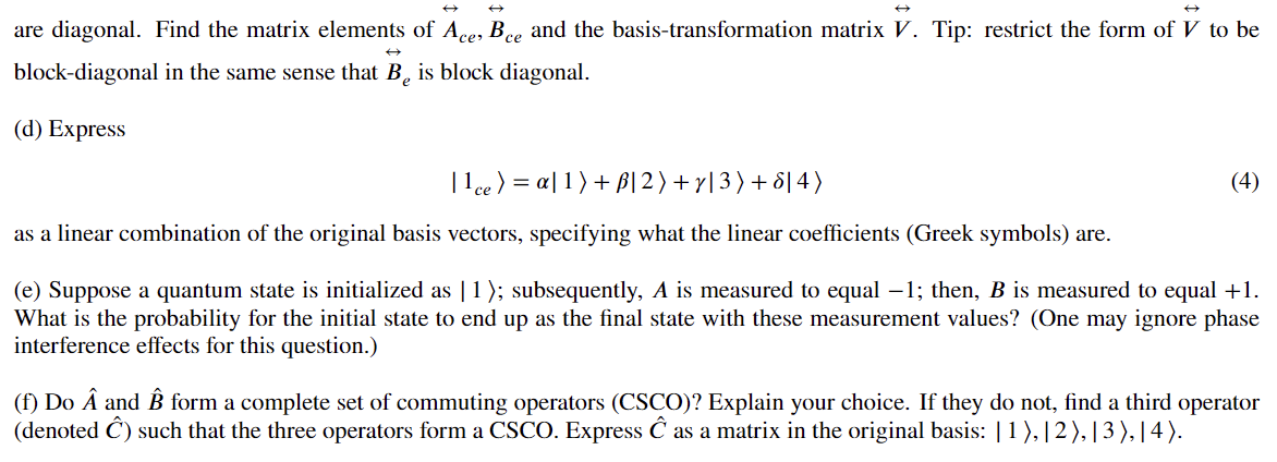 Consider two Hermitian operators | Chegg.com