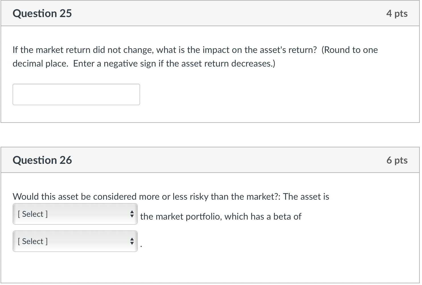 QUESTIONS 23-26 A firm wishes to assess the impact of | Chegg.com