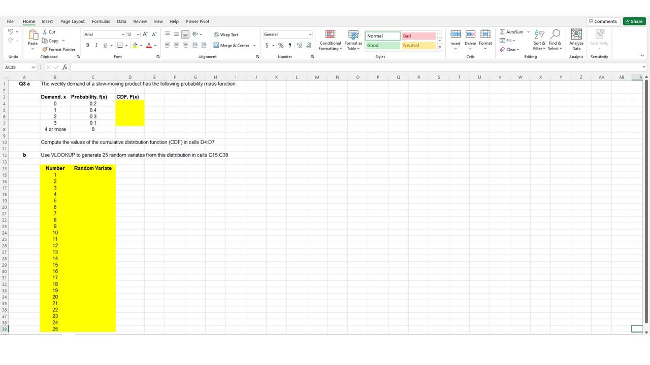 Solved 3. ****PLEASE SOLVE IN EXCEL SPREAD SHEET AND SHOW | Chegg.com
