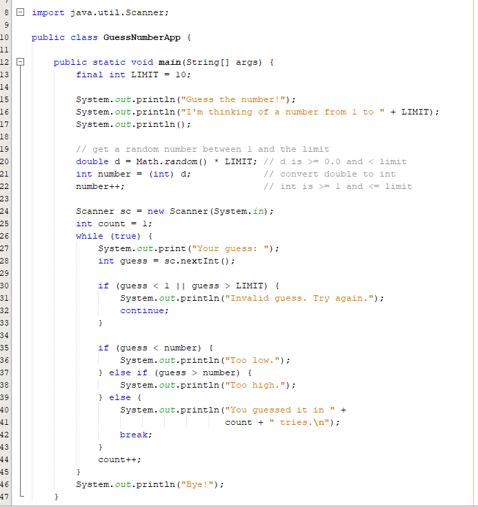 Solved Exercise 4-3 Modify the Guess the Number application | Chegg.com