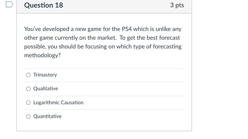 Solved The qualitative forecasting technique that leverages | Chegg.com