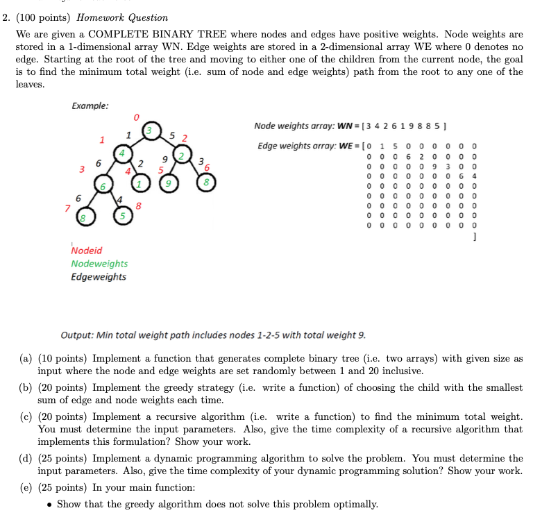 Solved (100 points) Homework Question We are given a | Chegg.com