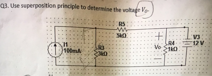 Solved Q3. Use superposition principle to determine the | Chegg.com