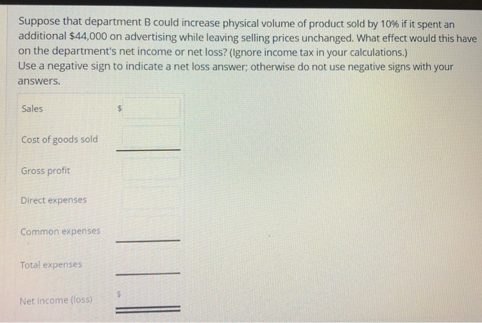 Solved Analyzing Operational Changes Operating results for | Chegg.com