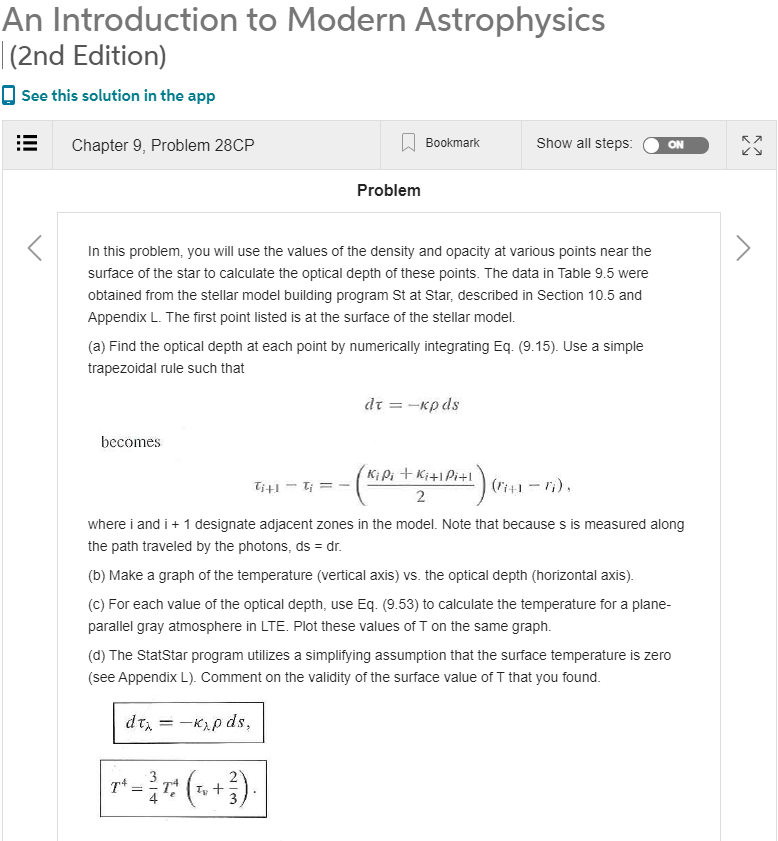Solved An Introduction to Modern Astrophysics |(2nd Edition) | Chegg.com