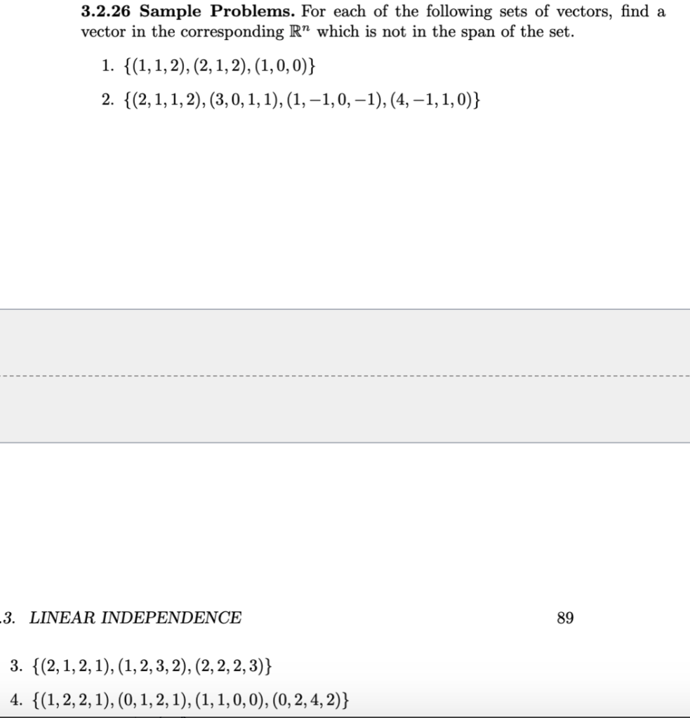 Solved 3.2.26 Sample Problems. For each of the following | Chegg.com