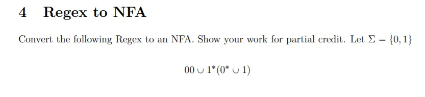 Solved 4 Regex to NFA Convert the following Regex to an NFA. | Chegg.com Solved 4 Regex to NFA Convert the following Regex to an NFA. | Chegg.com