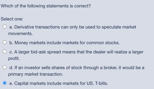 Solved Which of the following statements is correct? Select | Chegg.com