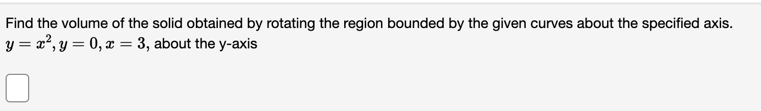 Solved Using disks or washers, find the volume of the solid | Chegg.com