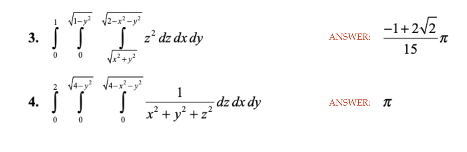 Solved Change the rectangular integral to an integral in | Chegg.com