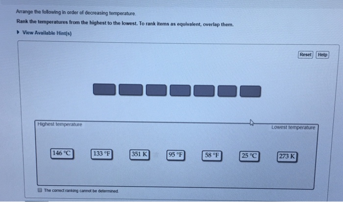 Solved Arrange The Following In Order Of Decreasing