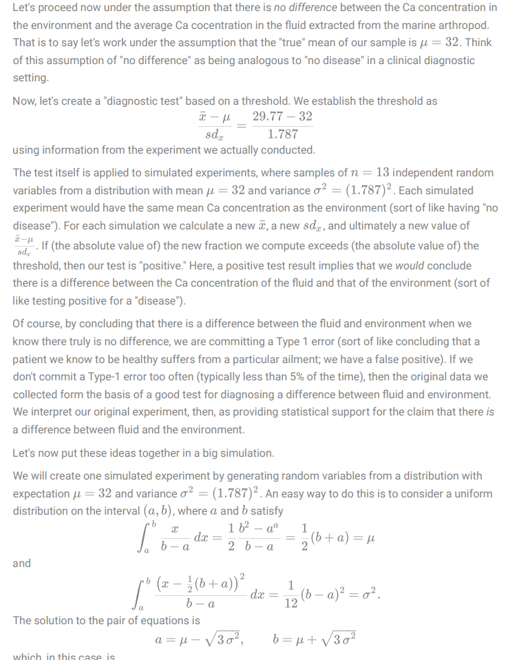 Solved Statistical Inference A species of marine arthropod | Chegg.com