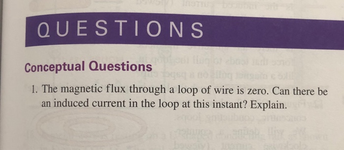 Solved QUESTIONS Conceptual Questions 1. The magnetic flux | Chegg.com