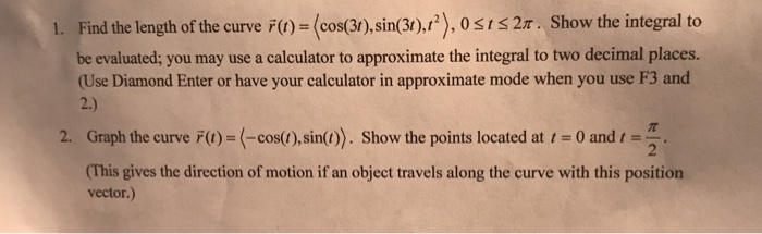 Solved Find the length of the curve r vector (t) = | Chegg.com