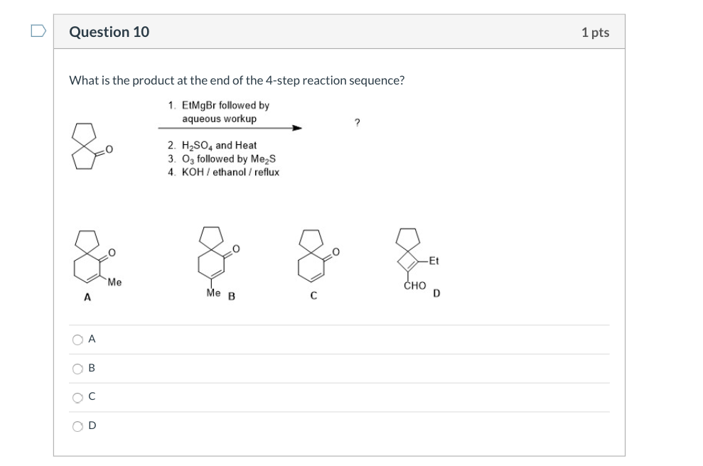 Solved What is the product at the end of the 4-step | Chegg.com