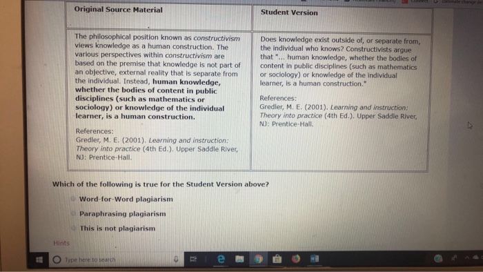 Solved Original Source Material Student Version The | Chegg.com